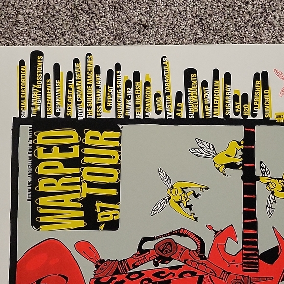 Art | 1997 Vans Warped Tour Silk Screen Concert Poster | Poshmark